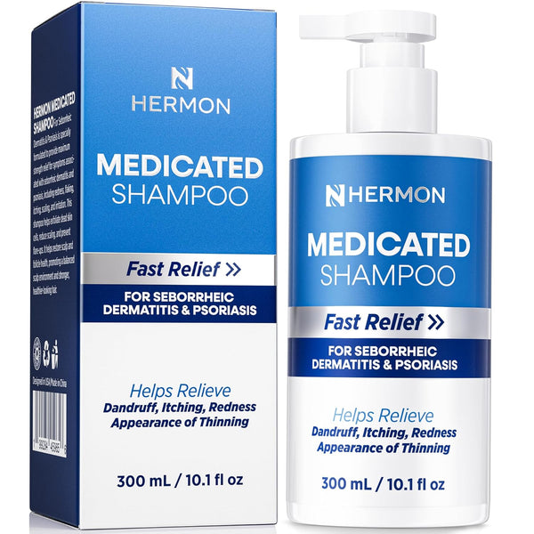 Medicated Shampoo for Scalp Seborrheic Dermatitis & Psoriasis – Hermon